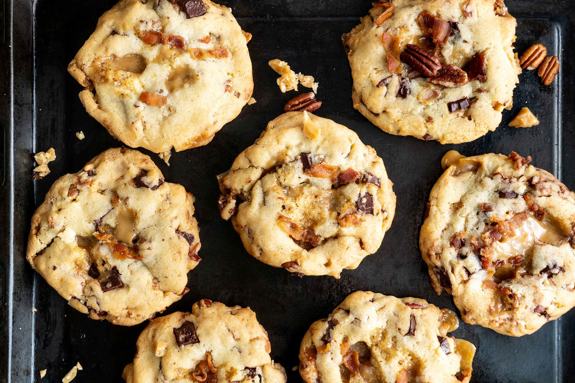 Biscuits au caramel, aux pacanes et au bacon | Natrel