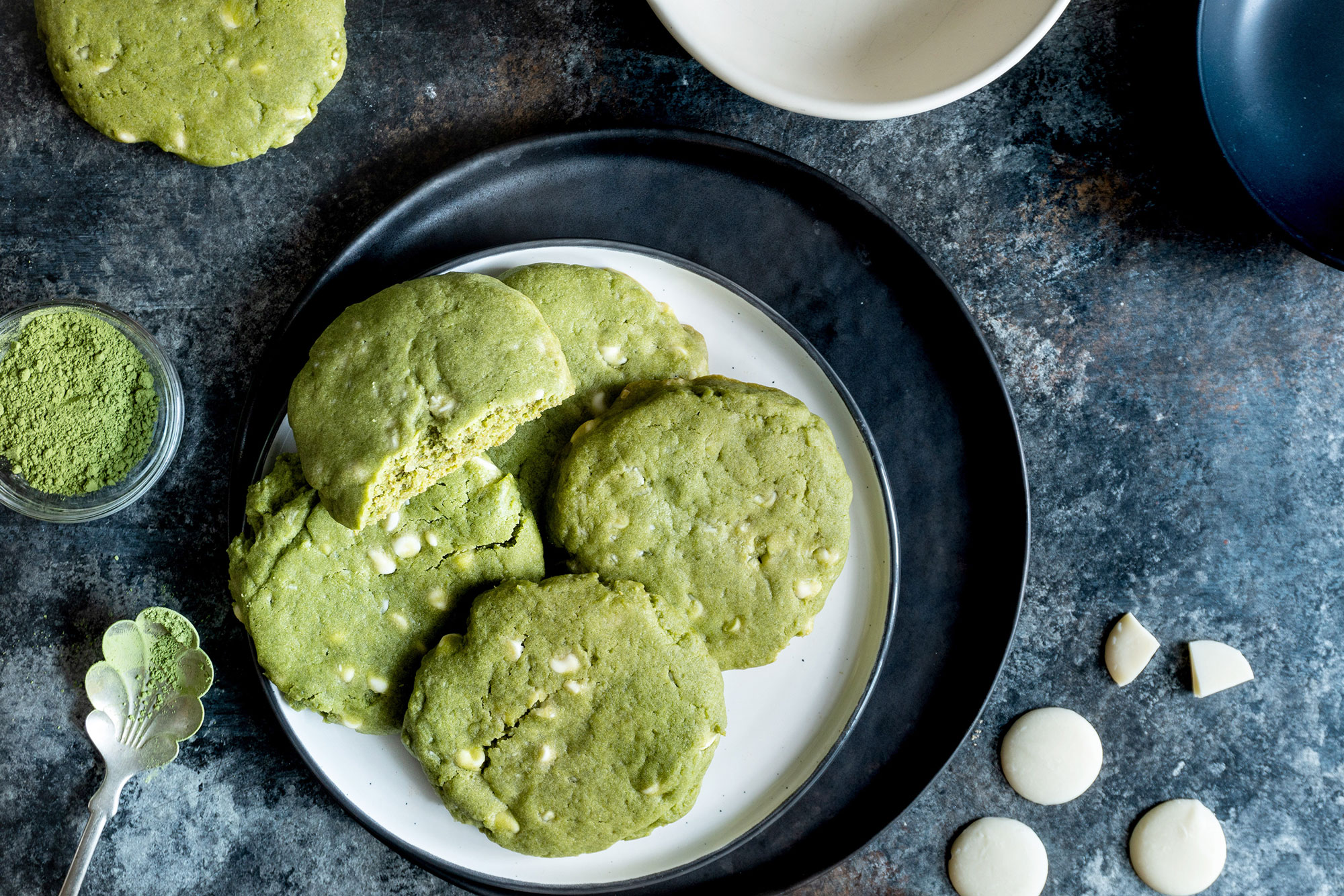 Biscuit au matcha et au chocolat blanc | Natrel