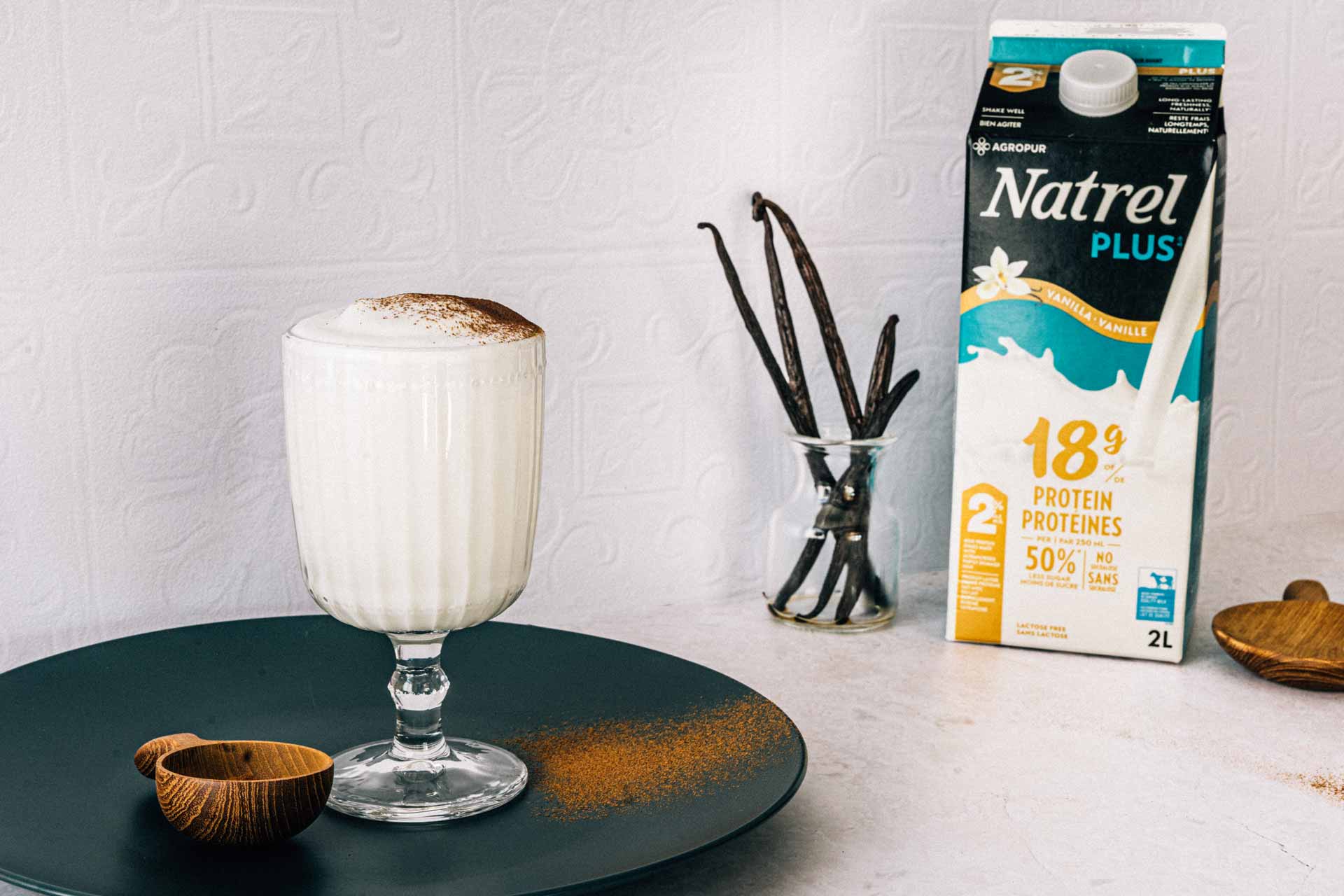 Lait vapeur à la vanille protéiné | Natrel